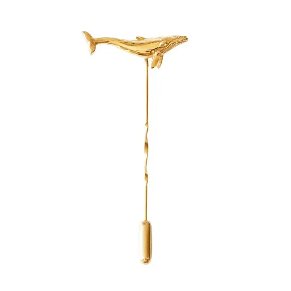 LEE RENEE Blue Whale Tie Pin – Twist Tie Pin - Gold