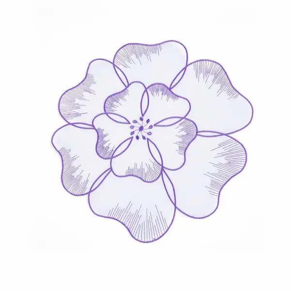 KM HOME COLLECTION Floral Placemat Set Of 2 - Purple