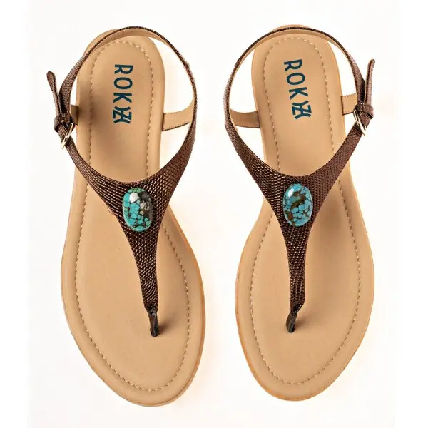 ROKHZ 11:11 Chocolate Serpentine With Tibetan Turquoise - Brown