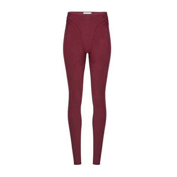 THE KOOZY Monroe Leggings In Burgundy - Red
