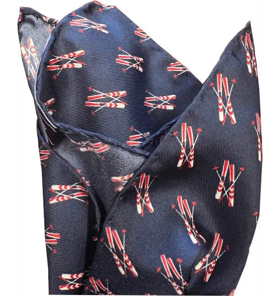 LAZYJACK PRESS Après Ski Pocket Square - Blue