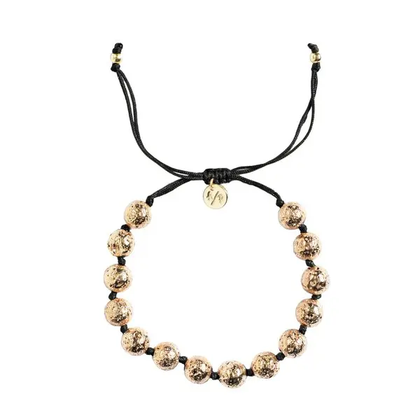 ADRIANA PAPPAS DESIGNS Bella Bracelet On Colored Cord - Black