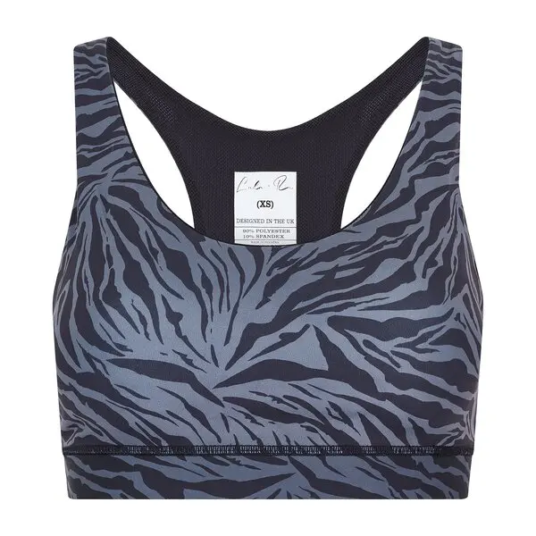 LULA-RU Sports Bra Tiger Print - Grey