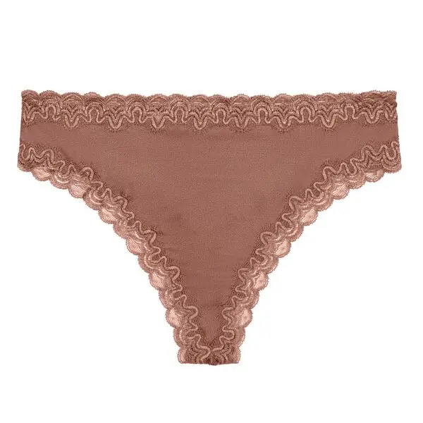 Uwila Warrior Soft Silk Thong Underwear Toffee - Brown