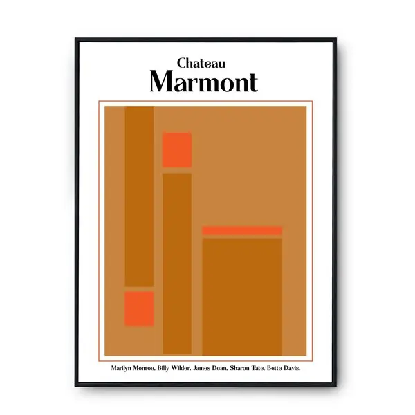 FANCLUB Chateau Marmont Giclée Retro Art Print A3 - White