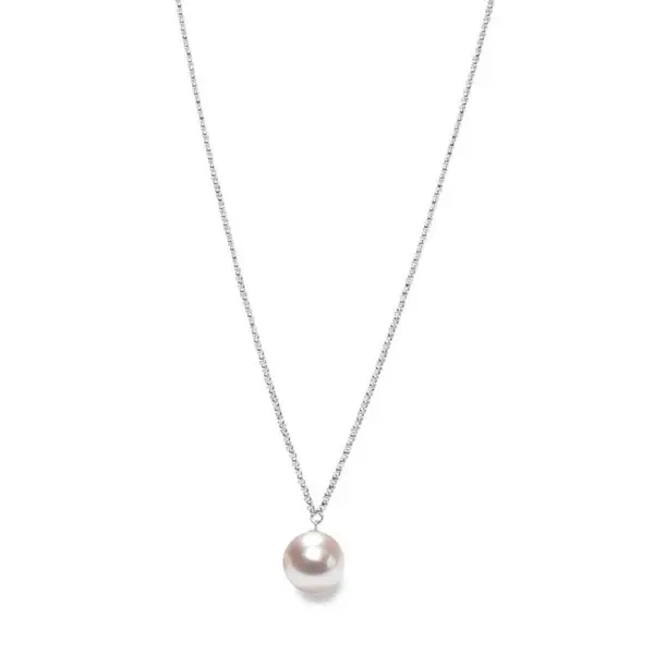 ORA PEARLS Silver / White Xxl White Pearl Pendant Necklace Silver - Silver/white