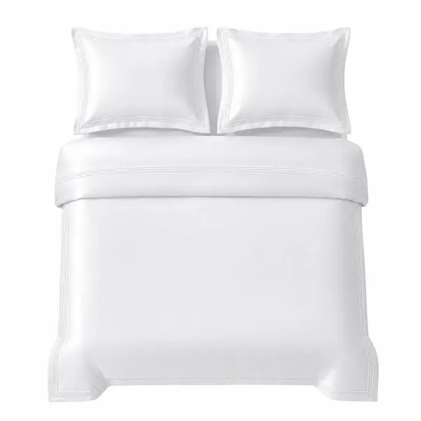 PURE PARIMA Triple Luxe Sateen Duvet Cover Set Arctic - White