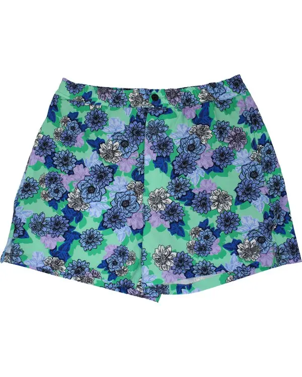LORDS OF HARLECH Quack Snap Floral Swim Short Clover - Green