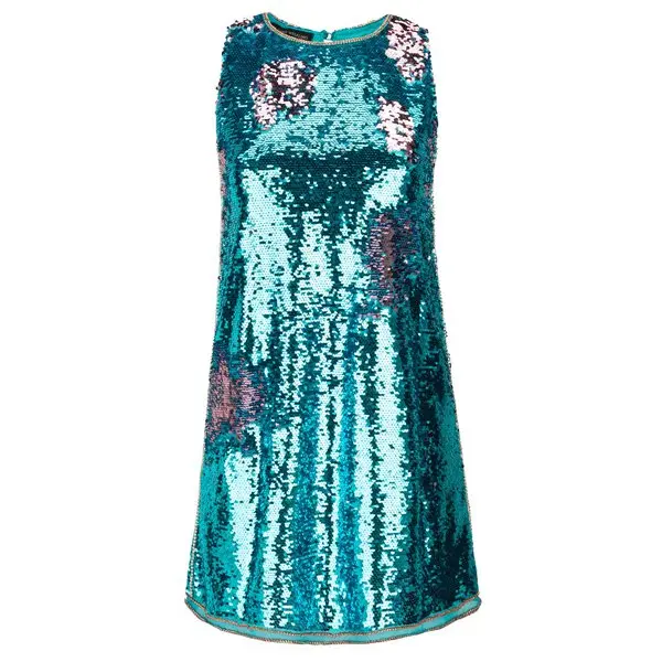 BOUTIQUE KAOTIQUE Sequin Dress - Blue