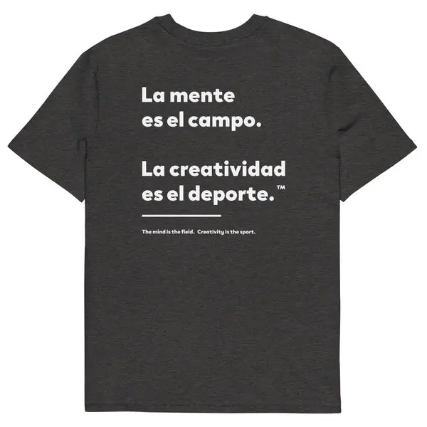 ANCHOR & CREW Heather Creativity Is The Sport Creative Standard Organic Cotton T-shirt - Black