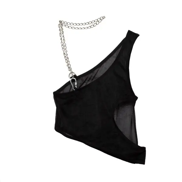 PALOMA LIRA Mesh And Chains Top - Black