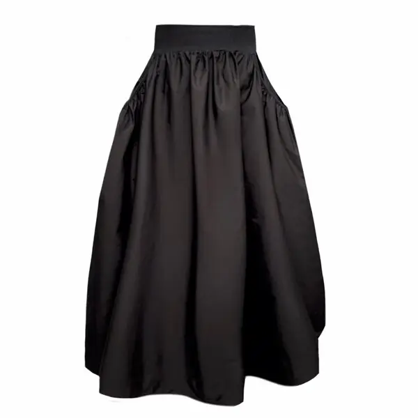 FROCK TALES Alice Midi Skirt With Pockets - Black