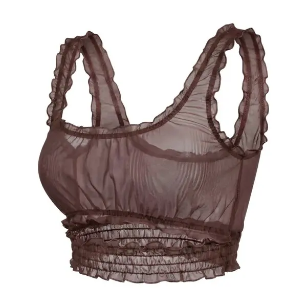 ALEVY STUDIOS The Ruffle Bra - Brown