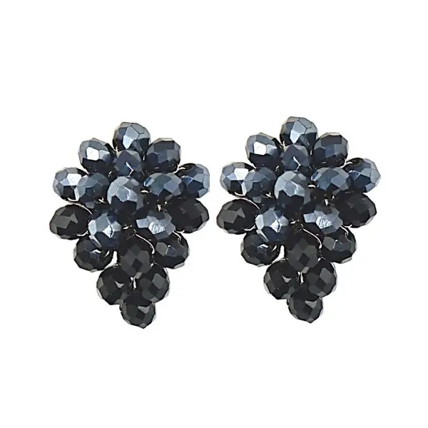 Fairchild Baldwin Pear Earrings Crystal Jet - Black