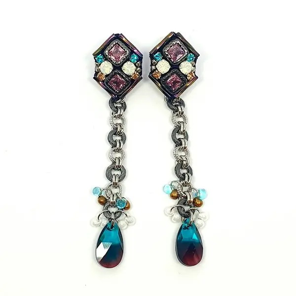 ARIEL.C JEWELLERY Purple / Black Gem Metric Night Galaxy - Purple/black