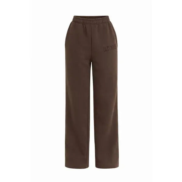 LOOM ARCHIVES Loom Applique Washed Straight Leg Jogger - Brown