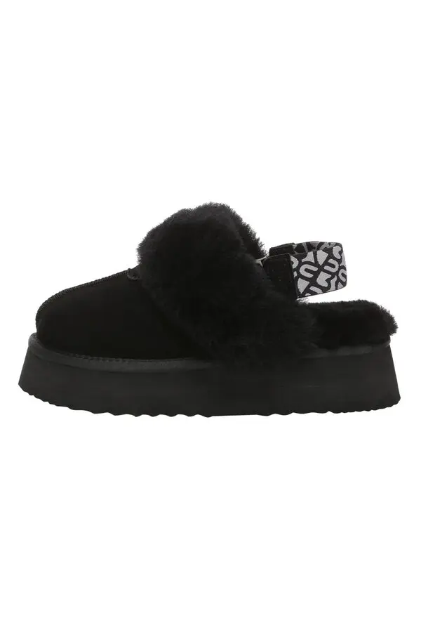 EVERAU AUSTRALIA Wagtail Removable Strap Platform Slippers - Black