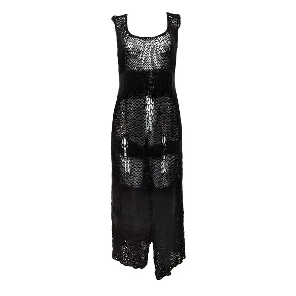 PALOMA LIRA Hole Sweater Dress - Black