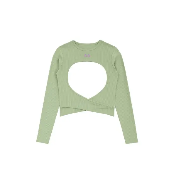 ALTRA VOLTA Pistachio Open-back Top - Green