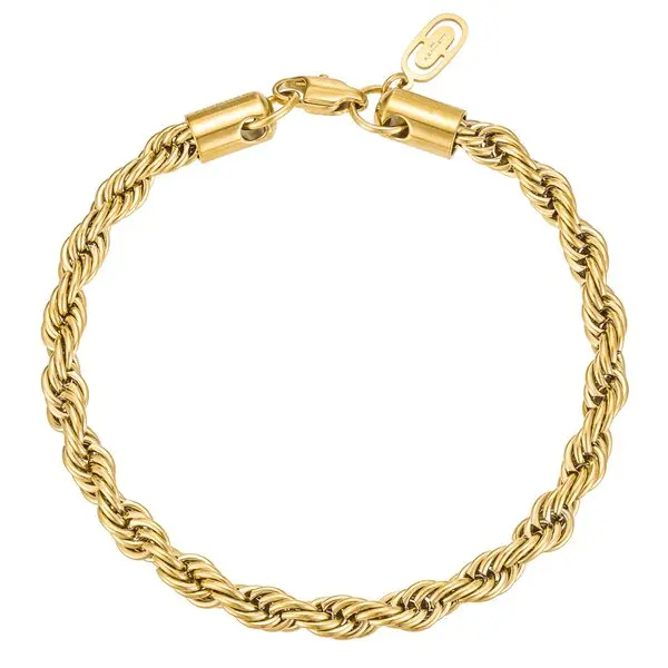 KENNETT WATCHES & ACCESSORIES Kennett Twisted Chain Bracelet Five Mm - Gold