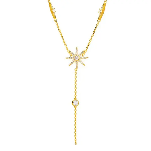 EBRU JEWELRY Stellar Radiance & Diamond Necklace - Gold