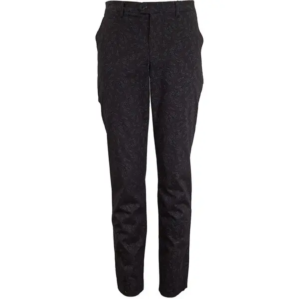 LORDS OF HARLECH Jack Perugia Paisley Pant - Black