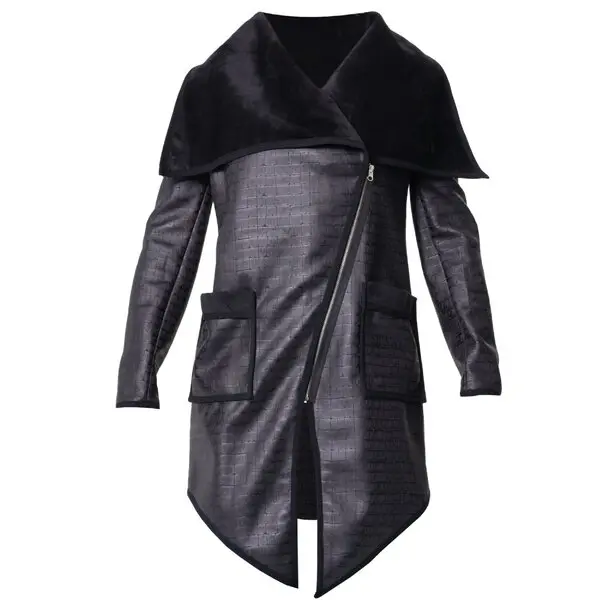 METAMORPHOZA Embossed Suede Blazer - Black