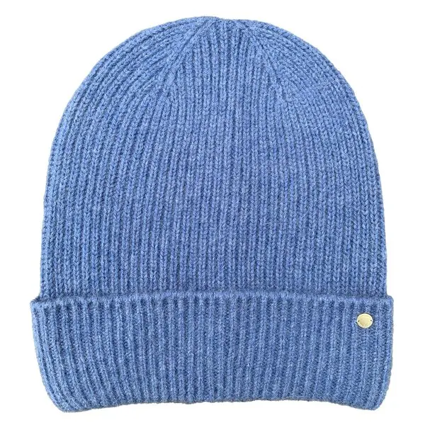 TIRILLM Holly" Rib Knitted Cashmere Hat - Blue