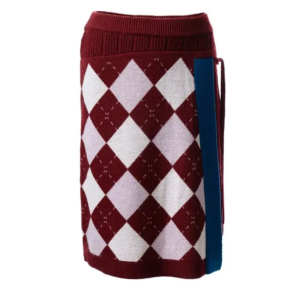 FULLY FASHIONING White / Red Bronx Skirt Red Purple & White - White/red
