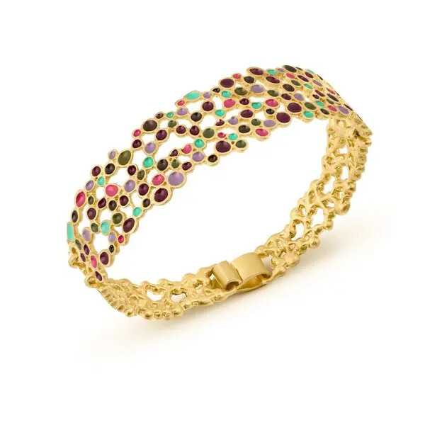 Joidart Golden Bracelet Candy Colours Multicolored - Yellow