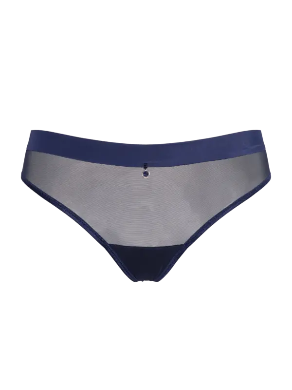 BONBON LINGERIE Coco Heart Ouvert Full Brief - Blue