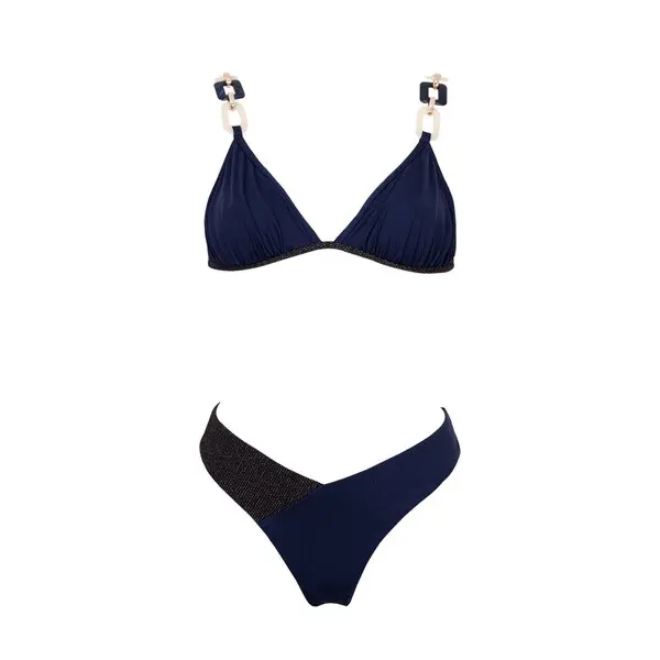 AULALA PARIS Aulala X Jade Soulmate Bikini With Jewellery - Blue