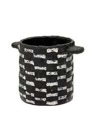 Botanical Boys Black / White Black Horizontal Stripe Pot - Black/white