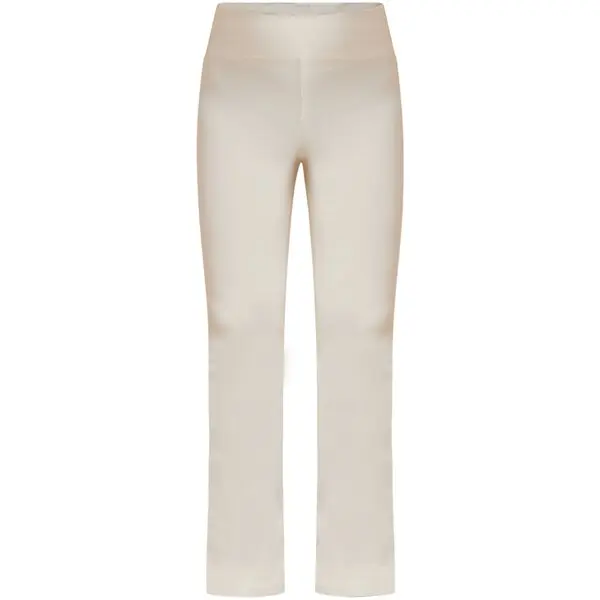 KNOWN SUPPLY Flare Cotton Pants Dawn Pearl - White
