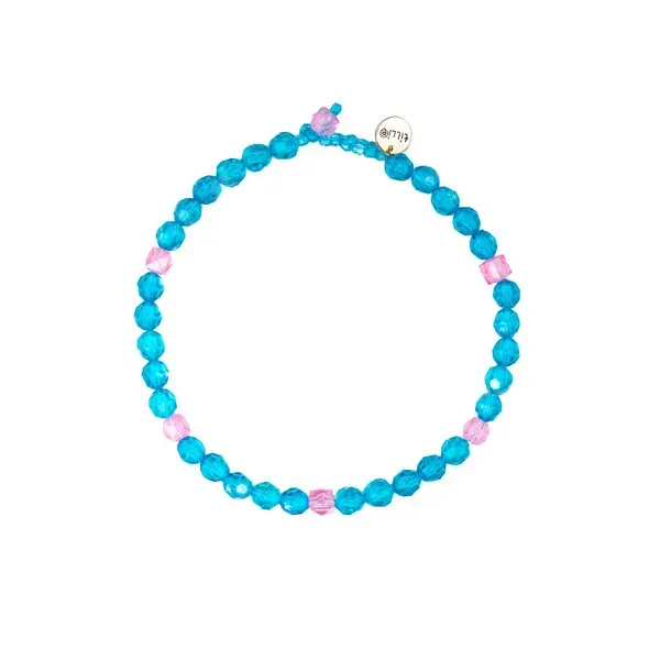 TILLIE BEADS Sky Daily Wear Carnival Bead Necklace - Blue
