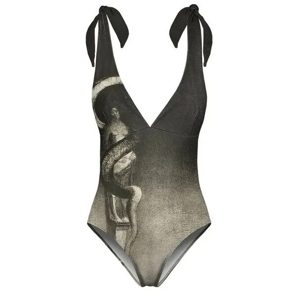 ALOHA FROM DEER Serpent Halo One Piece Swimsuit - Grey