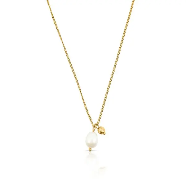 EVER JEWELLERY Uptown Pearl Pendant Necklace - Gold