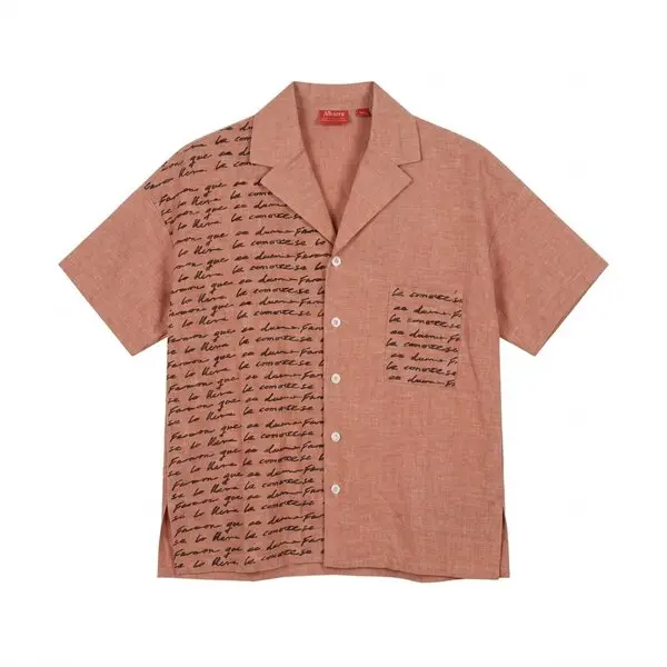 STUDIO AFUERA Barranco Peach Linen Shirt - Orange