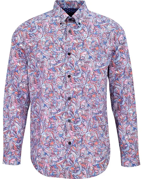 LORDS OF HARLECH Mitchell Paisley Layers Shirt Neapolitan