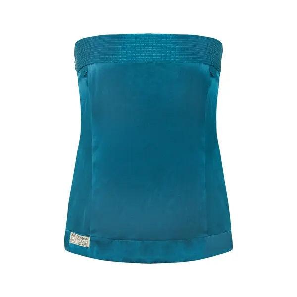 PCFG Pure Silk Strap Top Moroccan - Blue