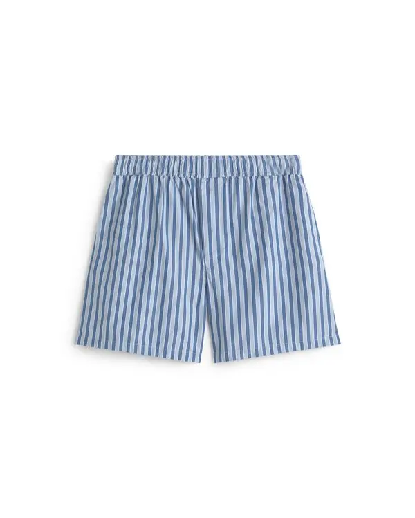 THINKING MU Haitam Striped Bermuda Shorts - Blue