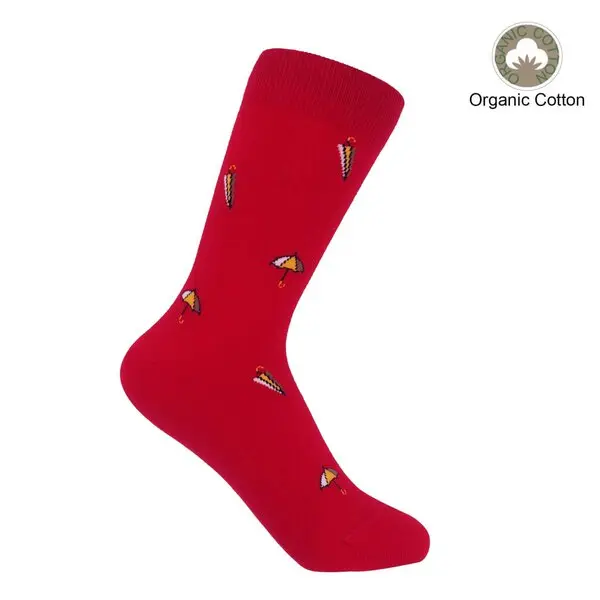 PEPER HAROW - MADE IN ENGLAND Umbrella Socks - Red