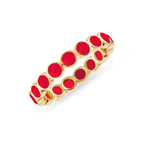 AUREE JEWELLERY Ortigia Fuschia Chalcedony Gold Vermeil Ring - Pink