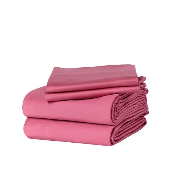 CANADIAN DOWN & FEATHER COMPANY Sheet Set Four Piece, Us King / Uk Super King Hollyhock - Pink
