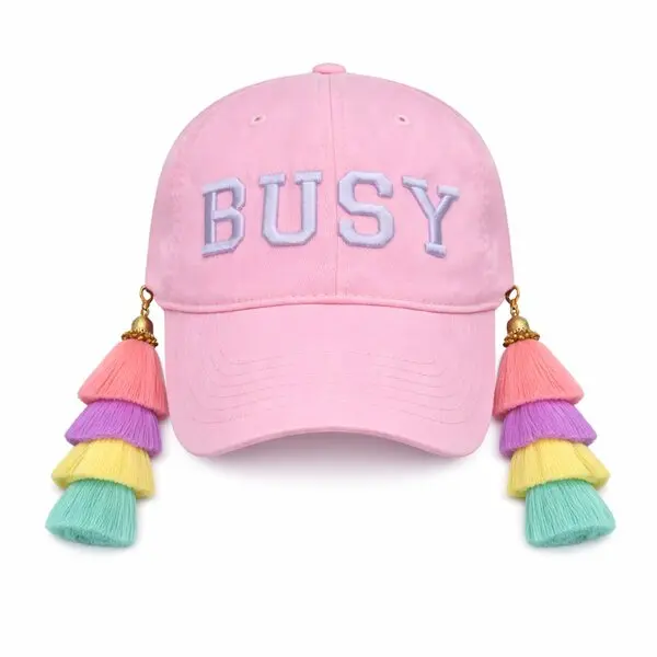 JULIA CLANCEY Busy Tasseltastic Tassel Baseball Cap - Pink