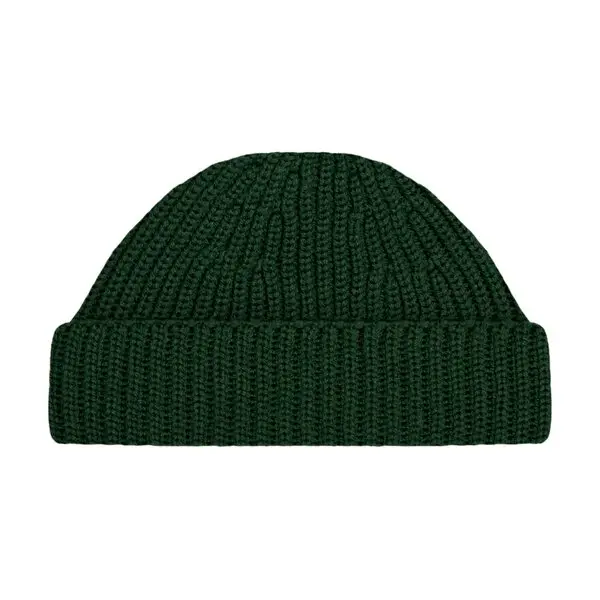 PAUL JAMES KNITWEAR Heavyweight Extra Fine Merino Caster Fisherman Beanie Valley - Green