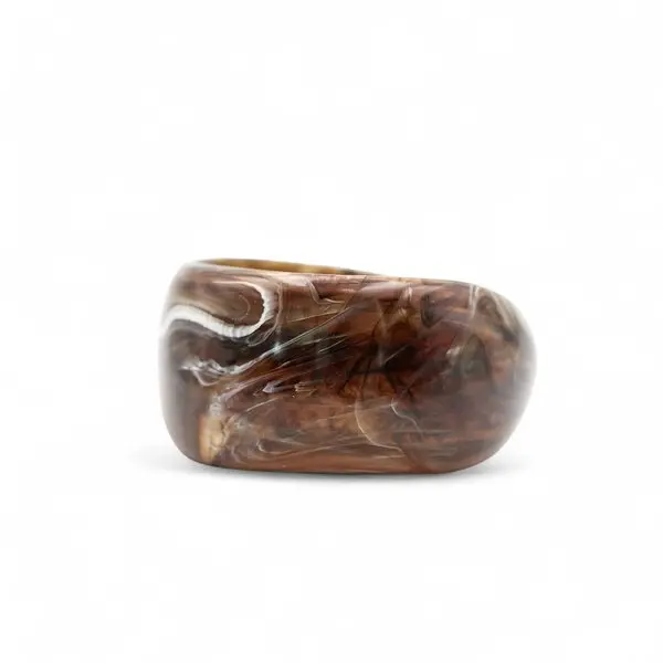 MISS CECILIA Mocha Marble Bangle - Brown