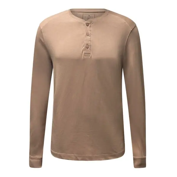 VUSTRA Gilded Beige Henley - Brown