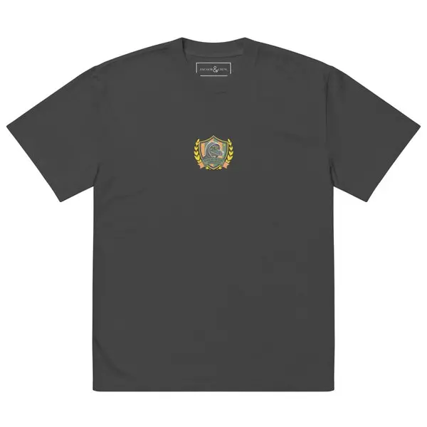 ANCHOR & CREW Faded C. F. Cocodrilo El Clasico Football Cotton Oversized T-shirt - Black