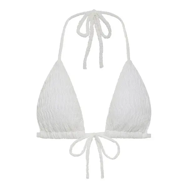 MONTCE Seychelles Emma Triangle Bikini Top - White